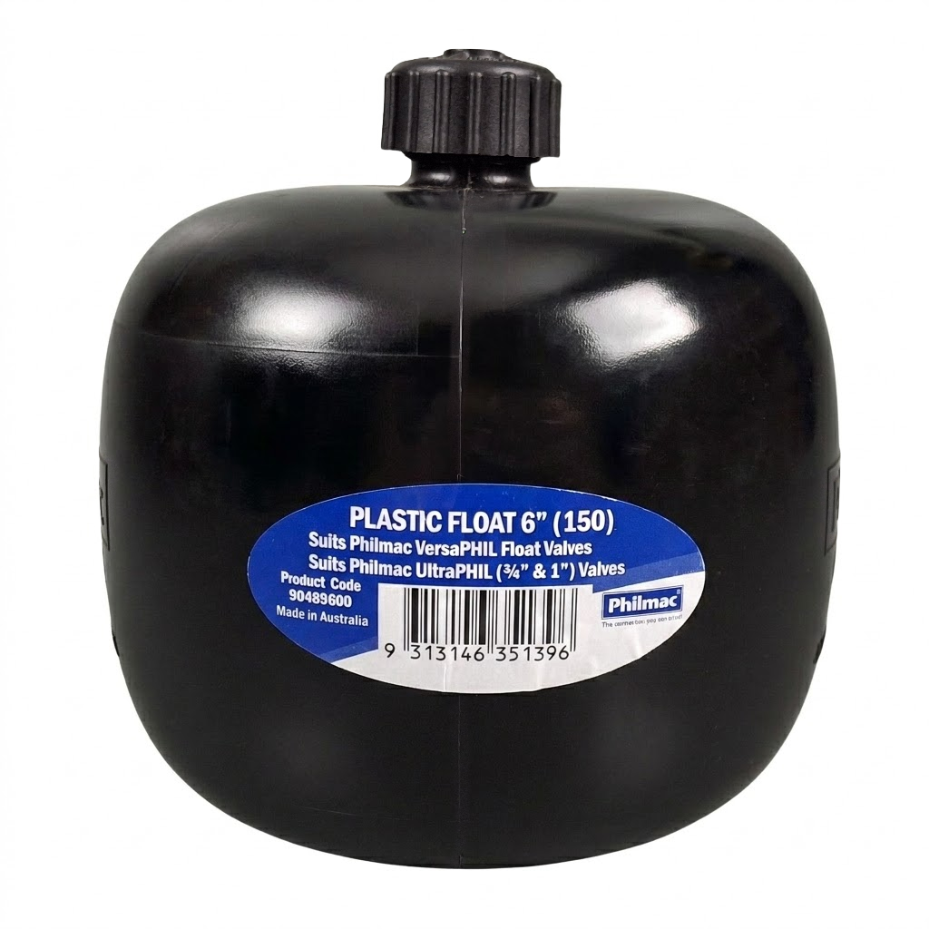 Tank Float Philmac Plastic Float 6" Black - Perth Irrigation - Retic ...