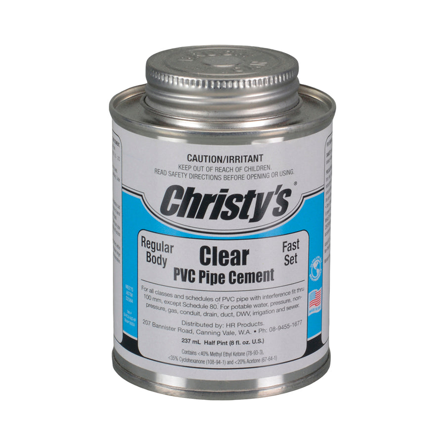 Solvent Cement Christy"s High Strength PVC Clear 237 ml - Perth ...