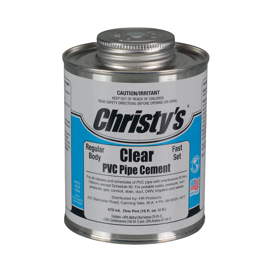 Solvent Cement Christy"s High Strength PVC Clear 473 ml - Perth ...